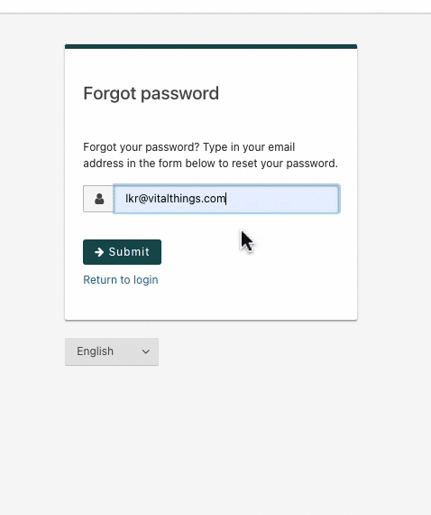 Login and password